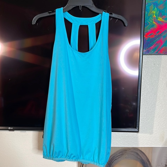 Tops | Baby Blue Tank Top With Back Out | Poshmark